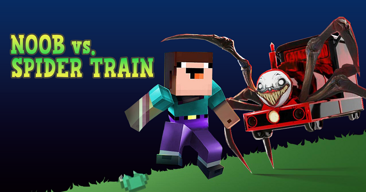 Noob vs Spider Train - Online Game - Play for Free | Keygames.com