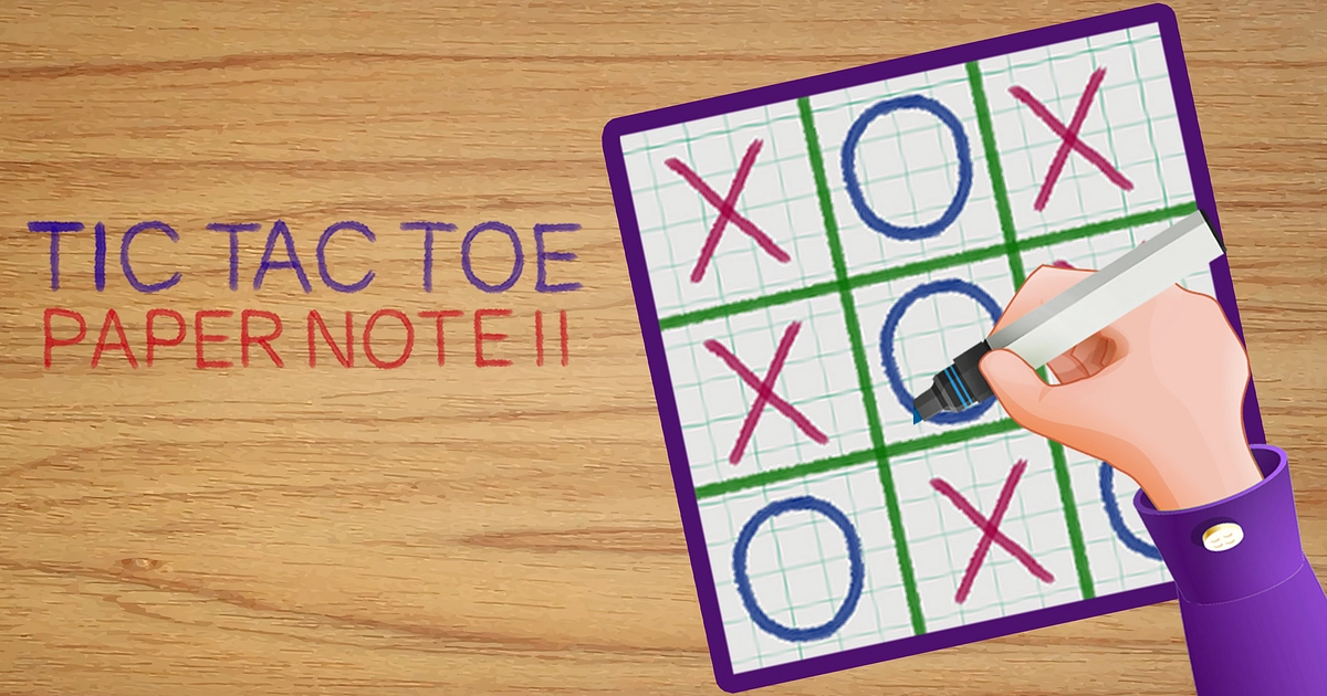 Tic Tac Toe Paper Note 2 - Online Game - Play for Free | Keygames.com