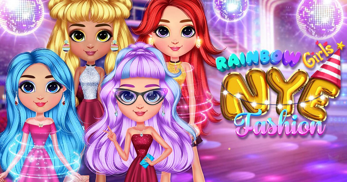 Rainbow Girls NYE Fashion - Online Game - Play for Free | Keygames.com